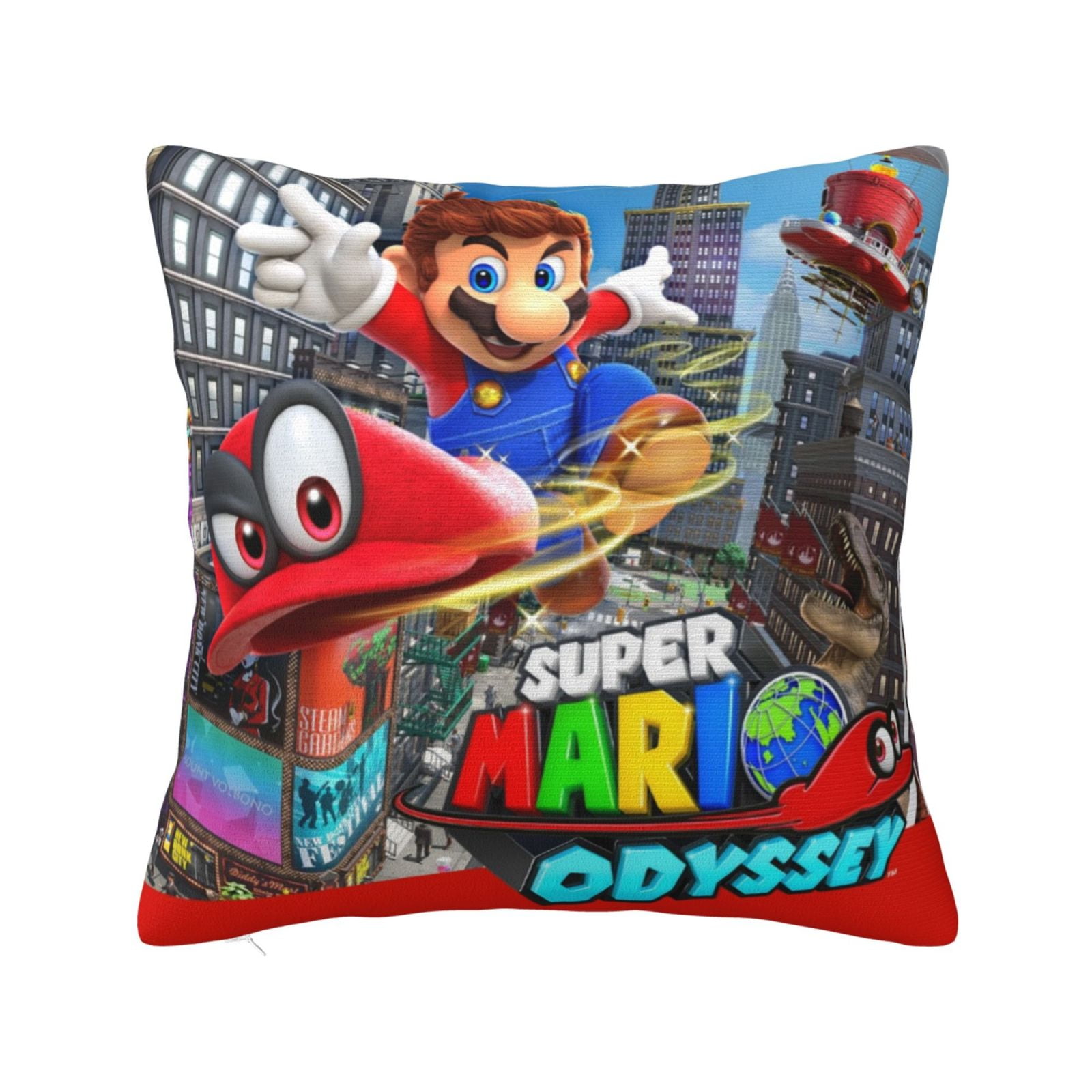 Super Mario Throw Pillow Covers Cartoon Pillow Case Square Cushion ...