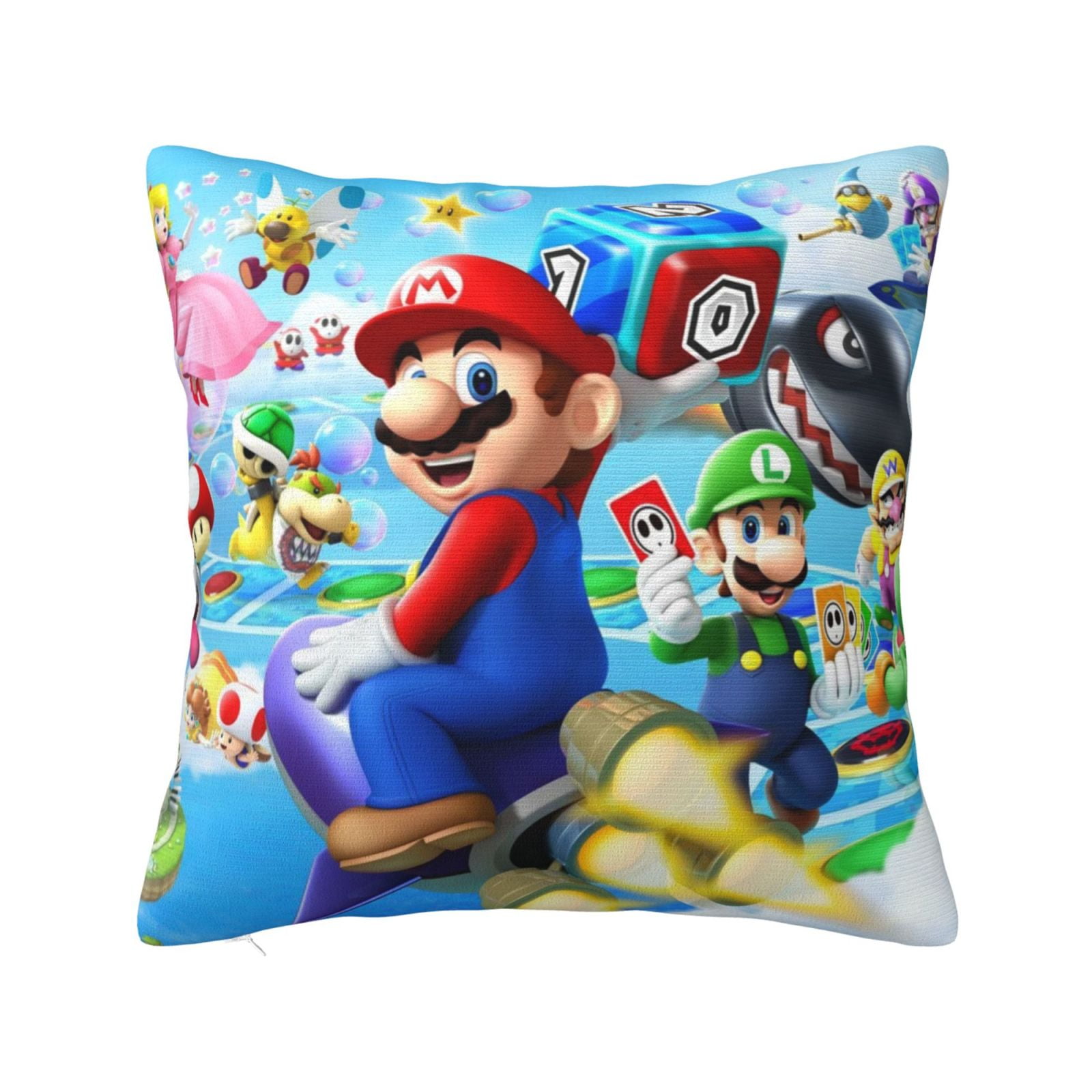 Super Mario Throw Pillow Covers Cartoon Pillow Case Square Cushion ...