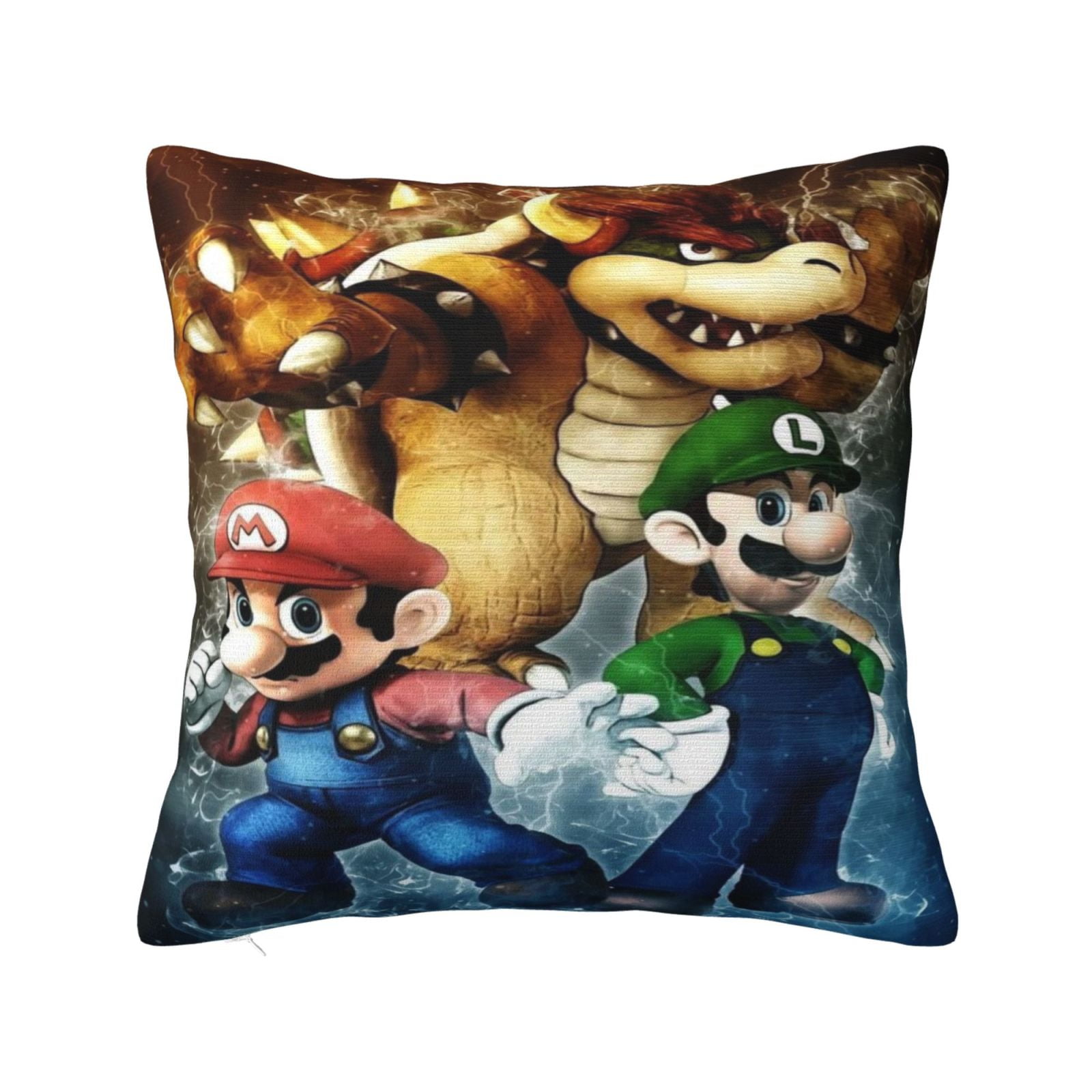 Super Mario Throw Pillow Covers Cartoon Pillow Case Square Cushion ...