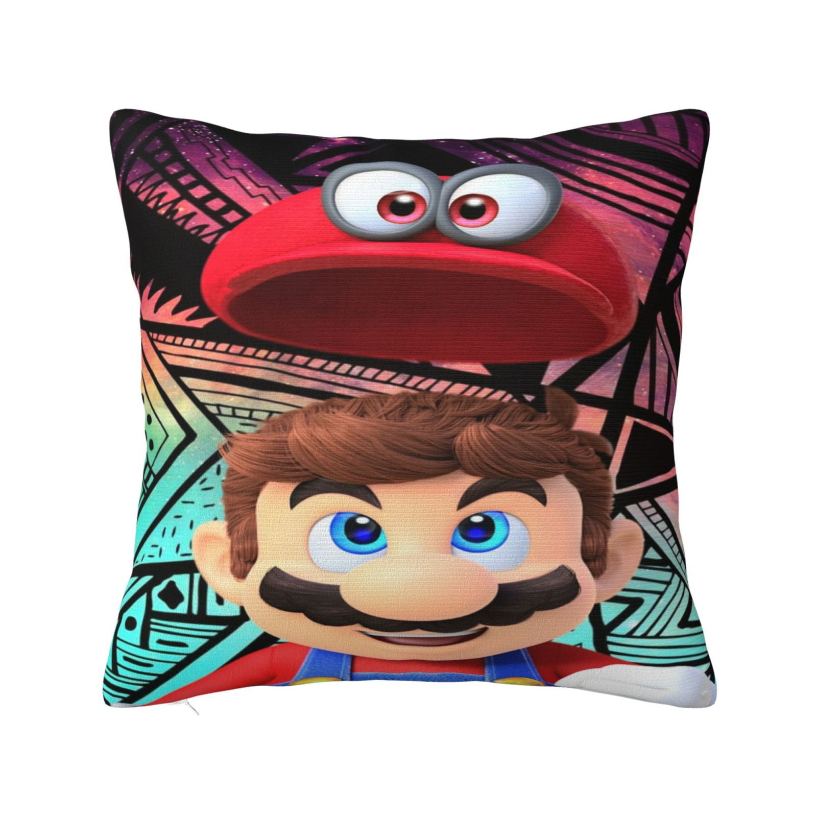 Super Mario Throw Pillow Covers Cartoon Pillow Case Square Cushion ...