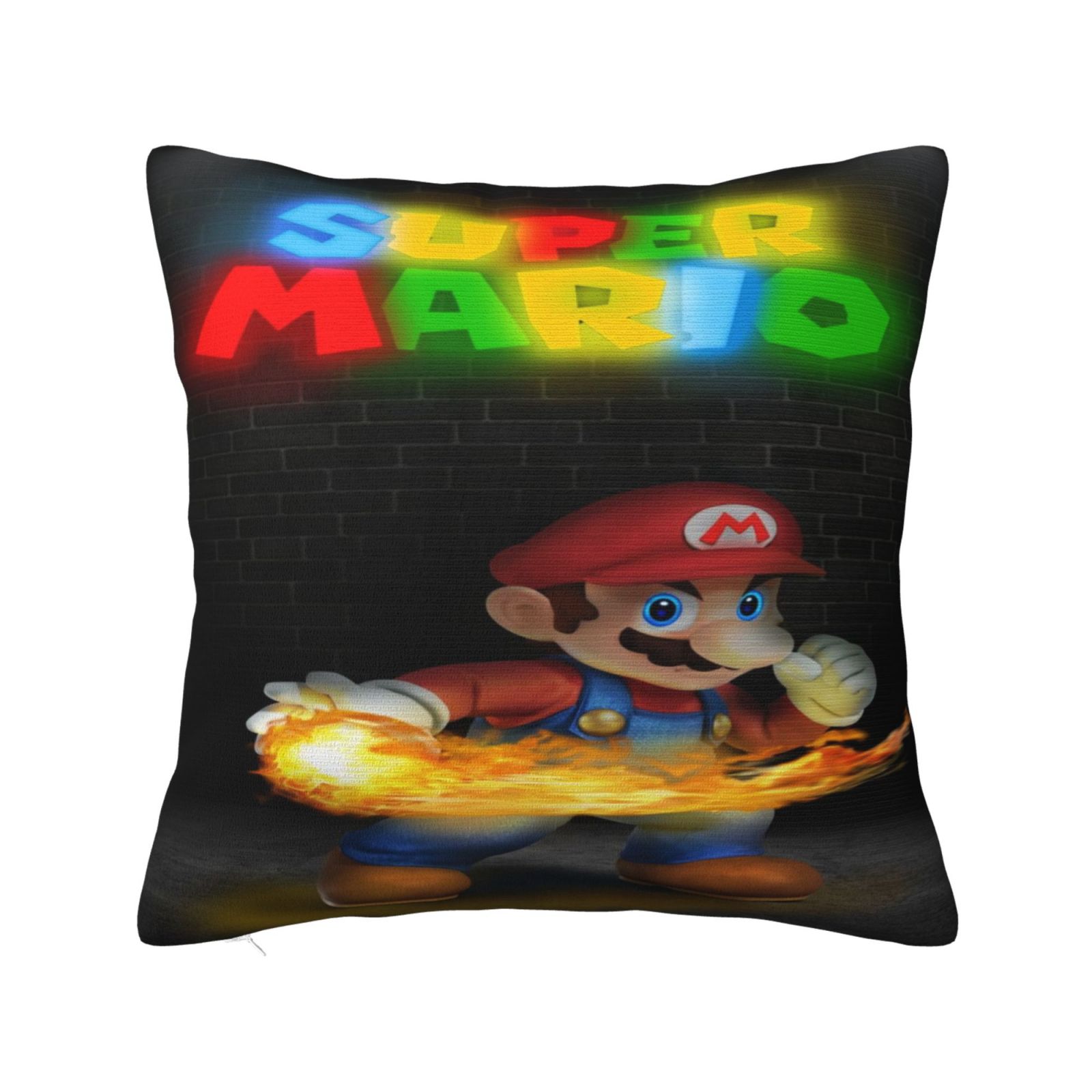 Super Mario Throw Pillow Covers Cartoon Pillow Case Square Cushion ...