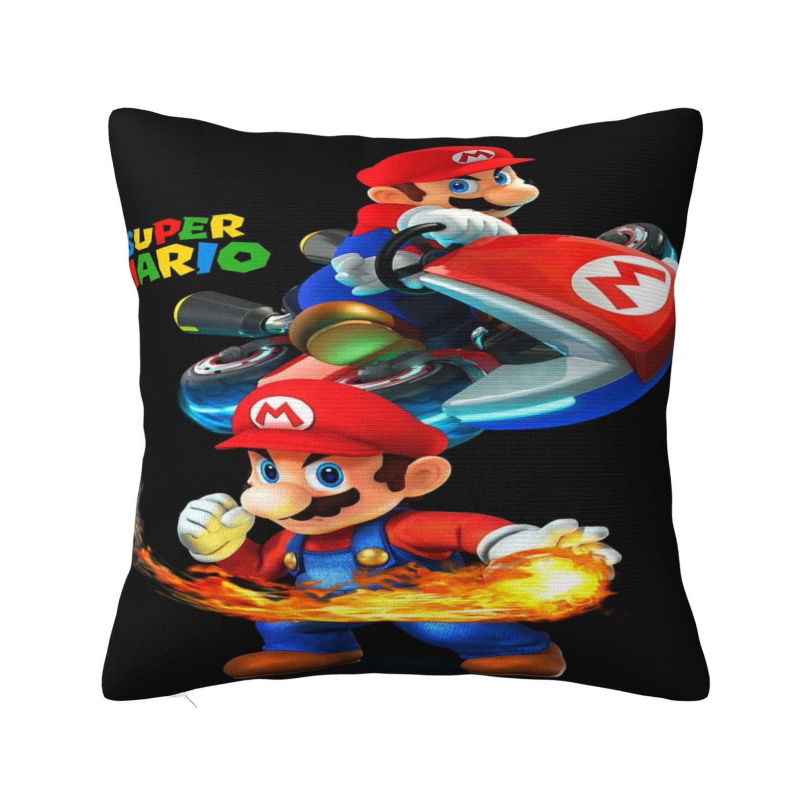 Super Mario Throw Pillow Covers Cartoon Pillow Case Square Cushion ...