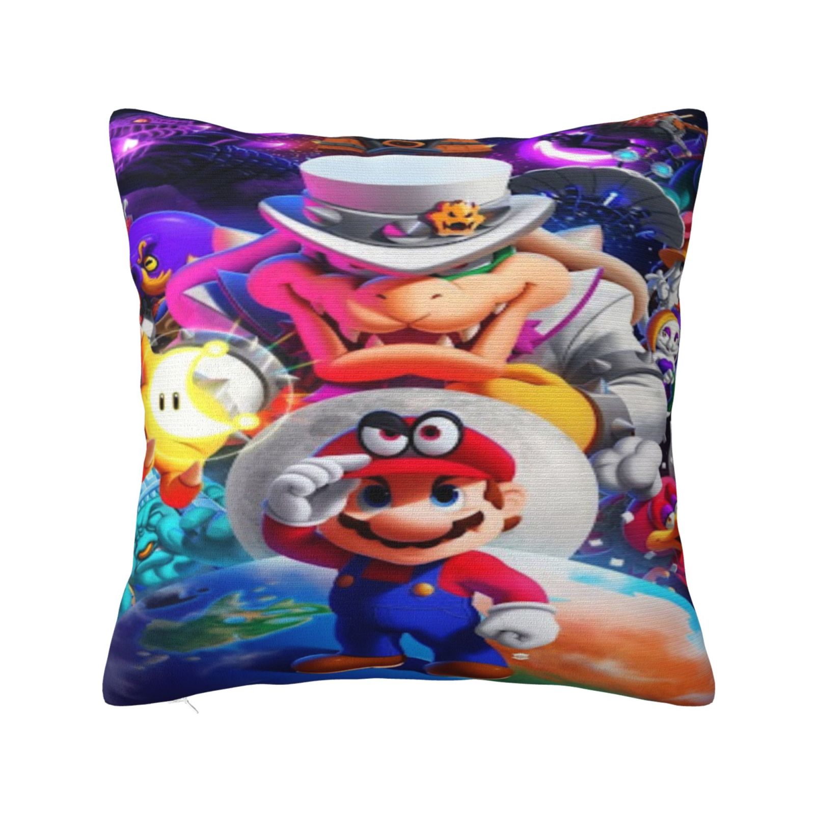 Super Mario Throw Pillow Covers Cartoon Pillow Case Square Cushion ...
