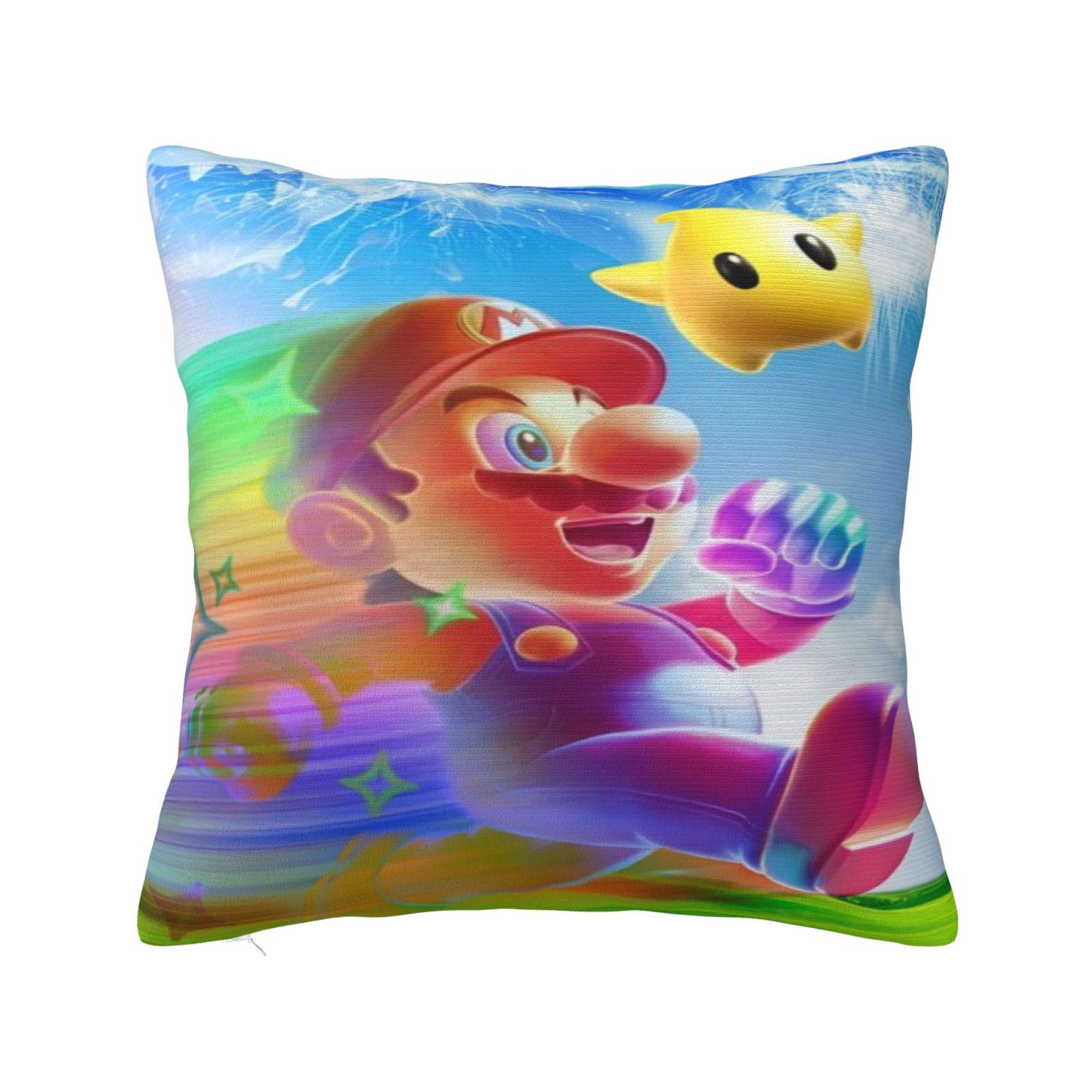 Super Mario Throw Pillow Covers Cartoon Pillow Case Square Cushion ...