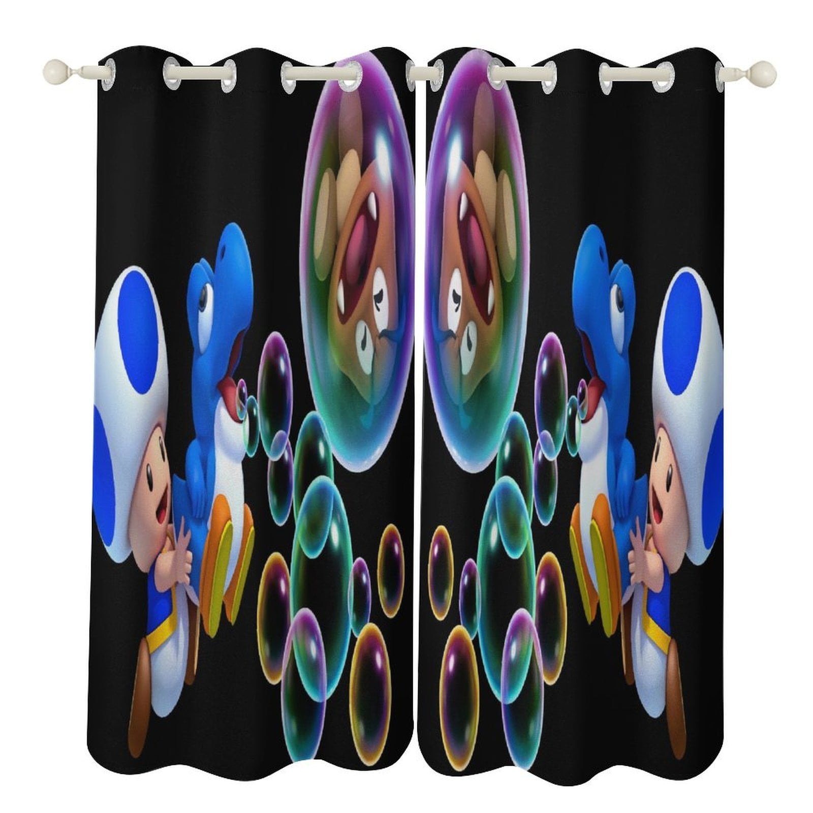 Super-Mario Toad Goomba Curtains 84 Inch,Blackout Curtains,Cartoon ...