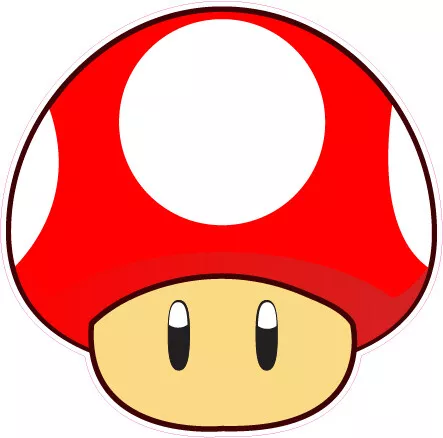 Super Mario Toad Mushroom Sticker Window Decal Phone Decal Water Bottle ...