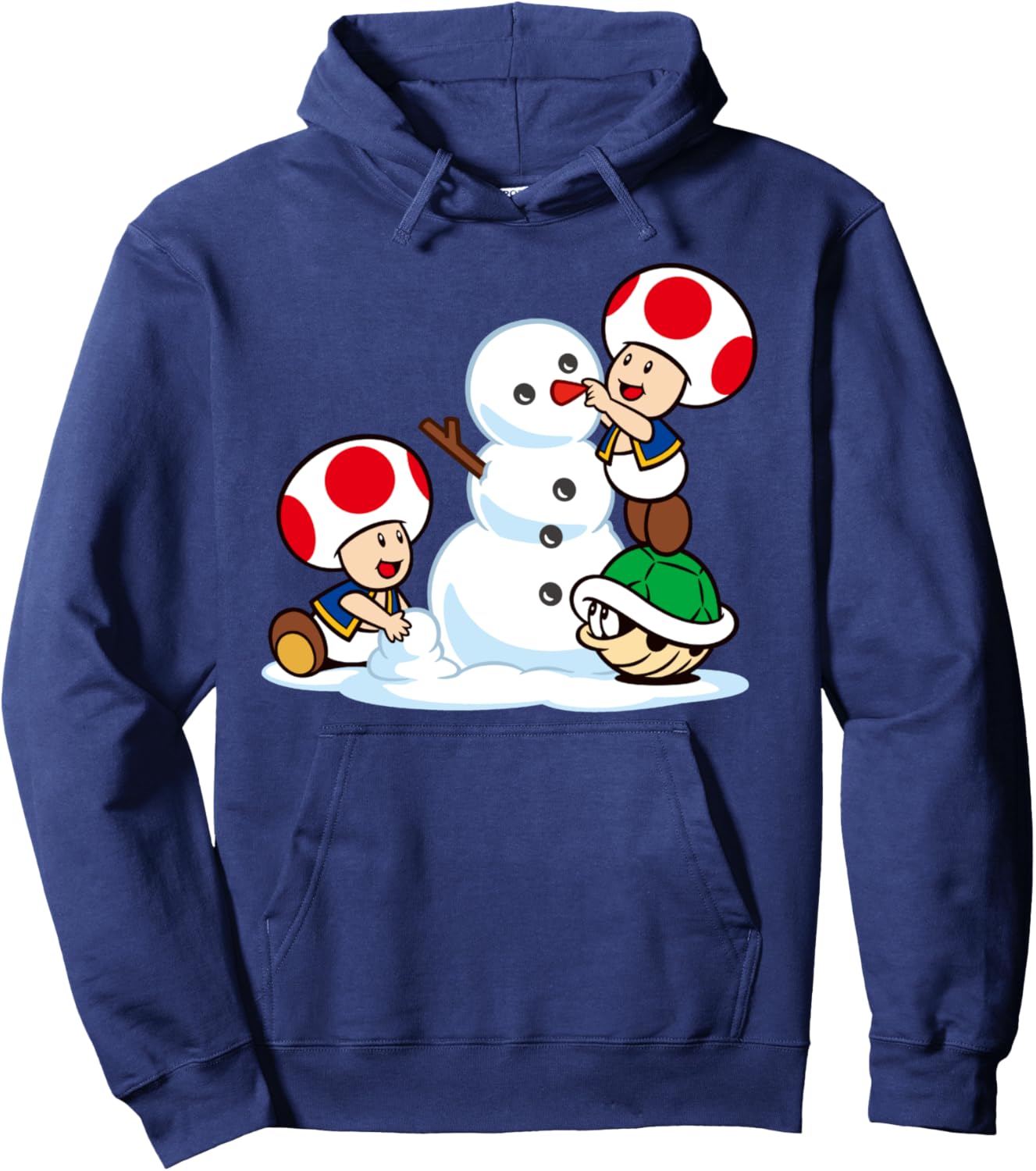 Super Mario Toad Snow Man Pullover Hoodie - Walmart.com