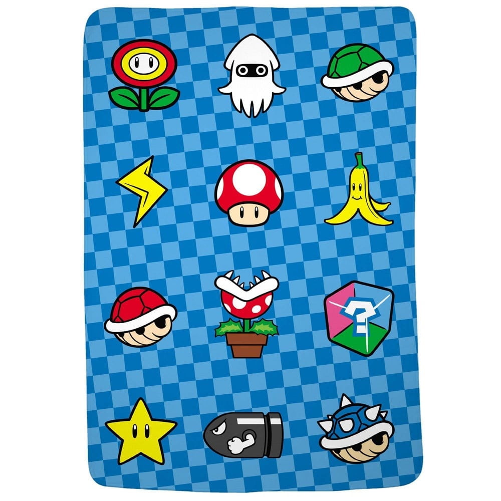 Super Mario Tools of the Trade Children's Plush Blanket, 62 in x 90 in ...