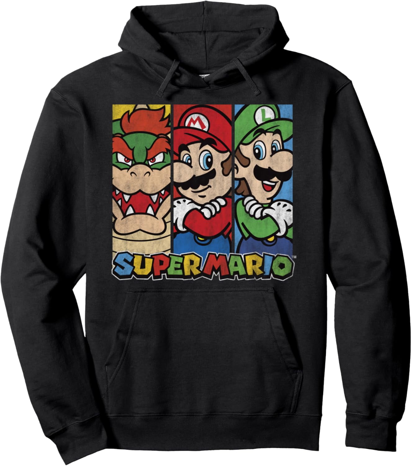 Super Mario Trio Panels Pullover Hoodie - Walmart.com