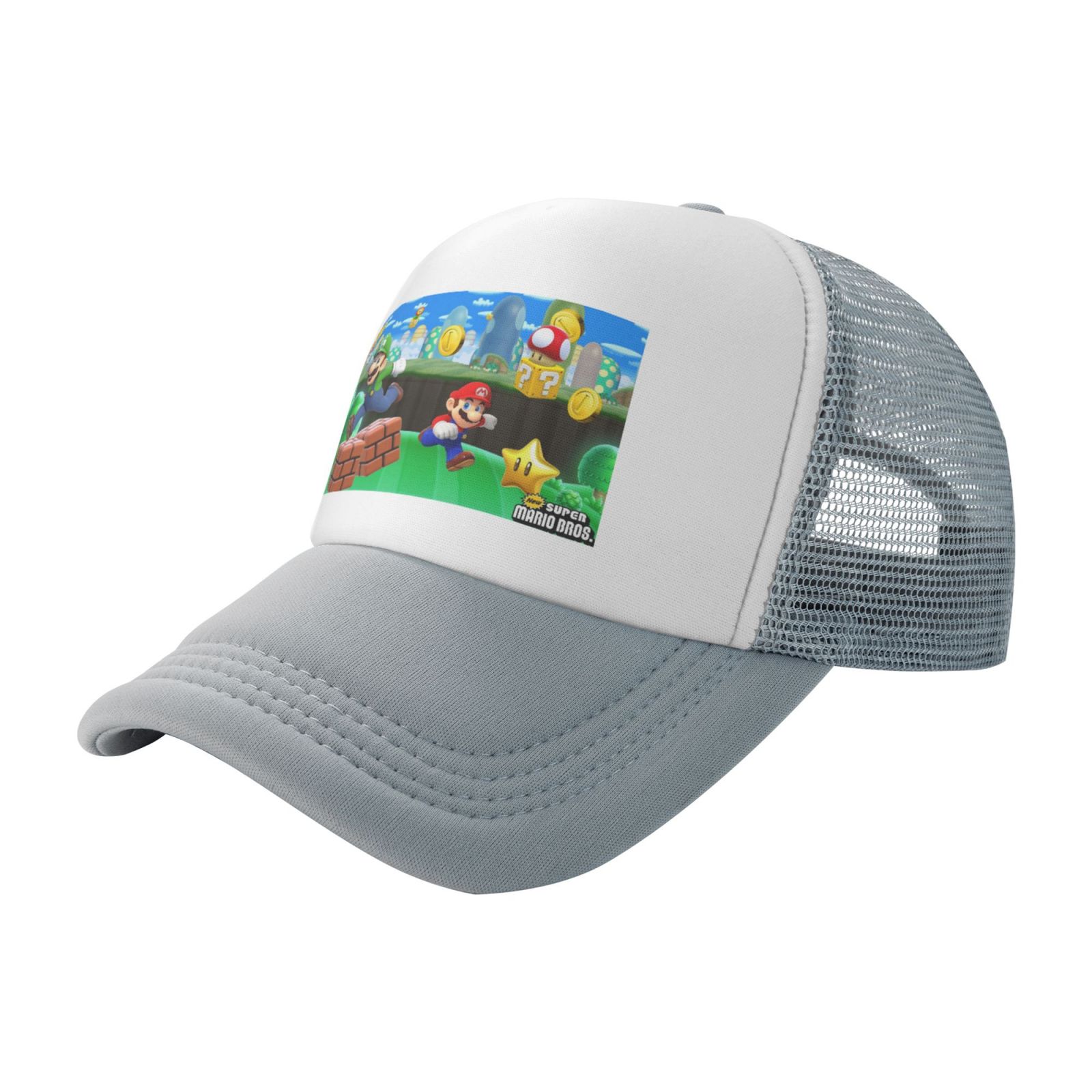 Super Mario Trucker Hat Unisex Sports Baseball Cap Casual Adjustable ...