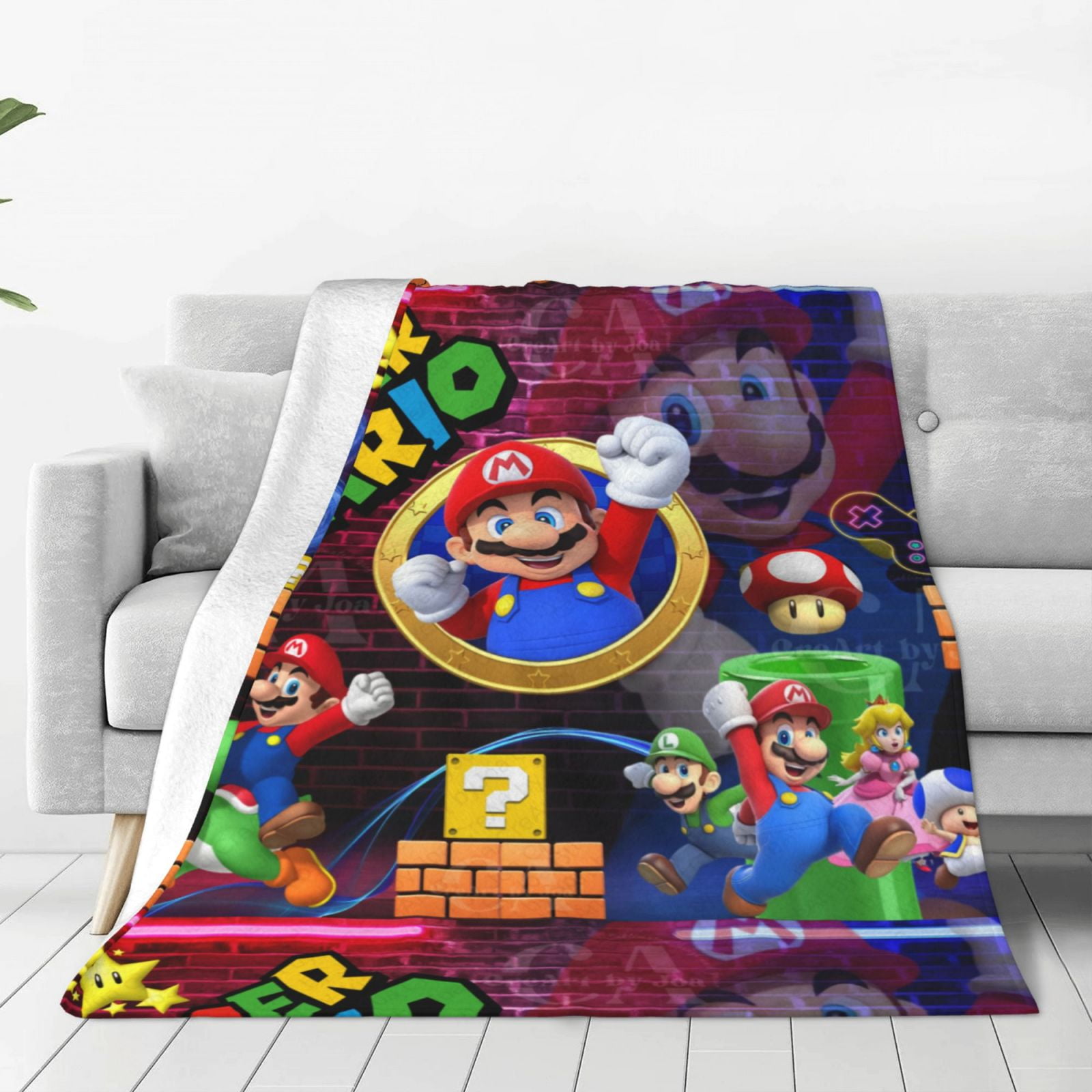 Super Mario Tumbler Wrap Blanket Cartoon Blanket Home Cute Blankets for ...