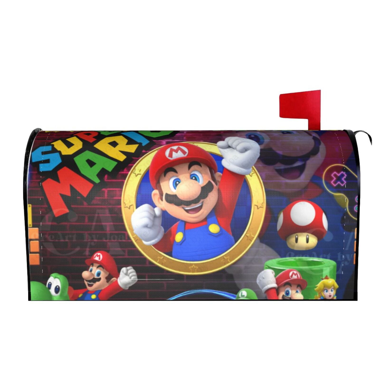 Super Mario Tumbler Wrap Cartoon Character Mailbox Cover Magnetic ...