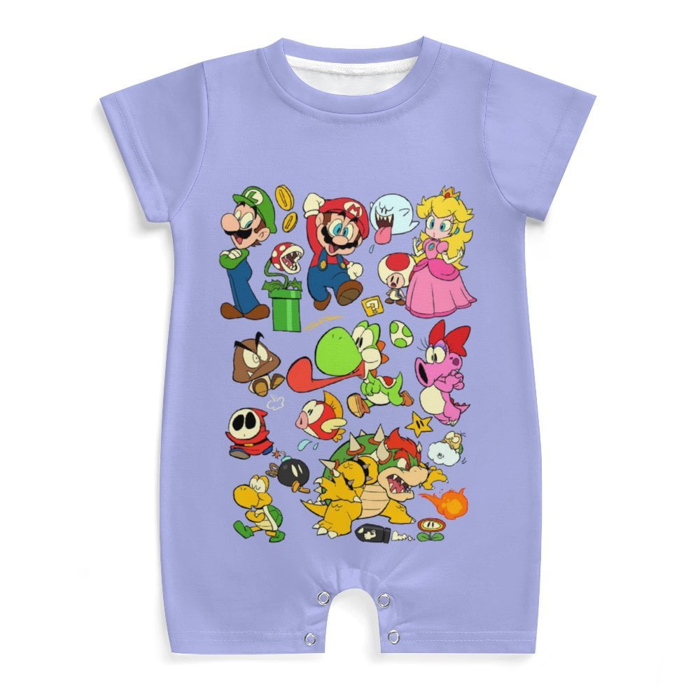 Super Mario Unisex Baby Boy Girl Jumpsuit Romper Bodysuit Playsuit One ...