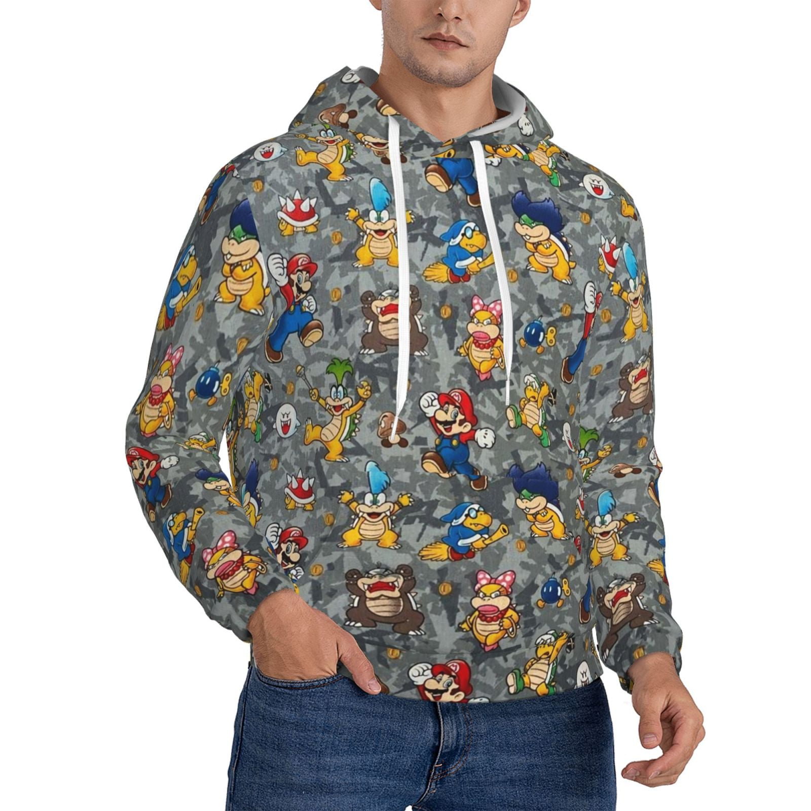 Super Mario Unisex Hoodie Novelty 3D Print Graphic Hooded Sweatshirt ...