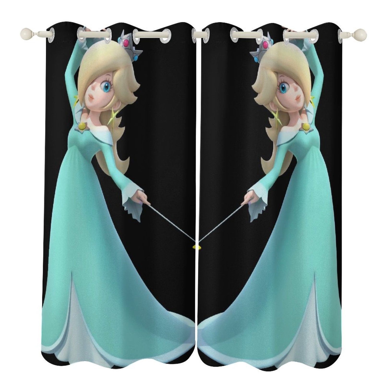 Super-Mario Vintage Rosalina Curtains for Kids,Cartoon BlackOut Curtain ...