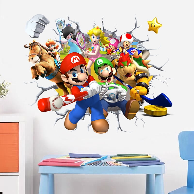 Super Mario Wall Stickers 3D wall stickers Children wall stickers ...