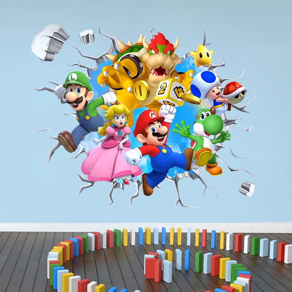 Super Mario Wall Stickers 3D wall stickers Children wall stickers ...