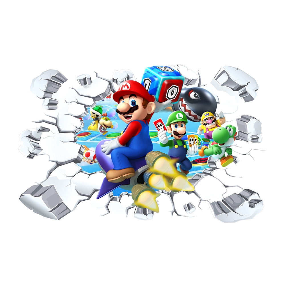 Super Mario Wall Stickers Cartoon Wall Stickers DIY Wall Decoration ...