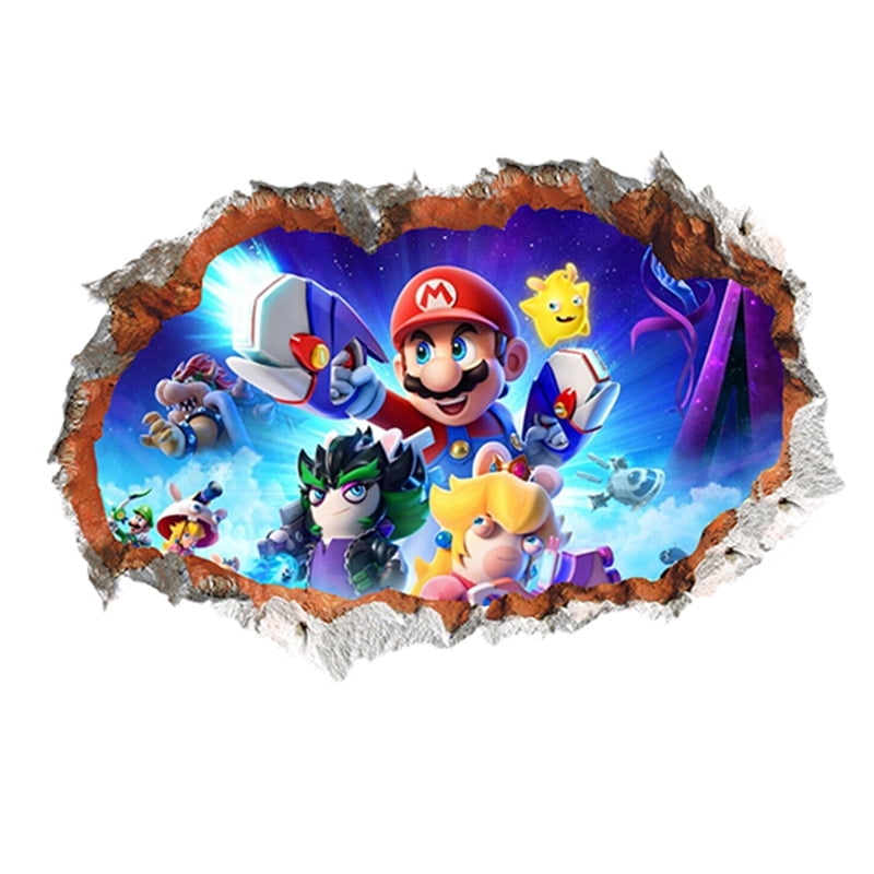 Super Mario Wall Stickers Cartoon Wall Stickers DIY Wall Decoration ...