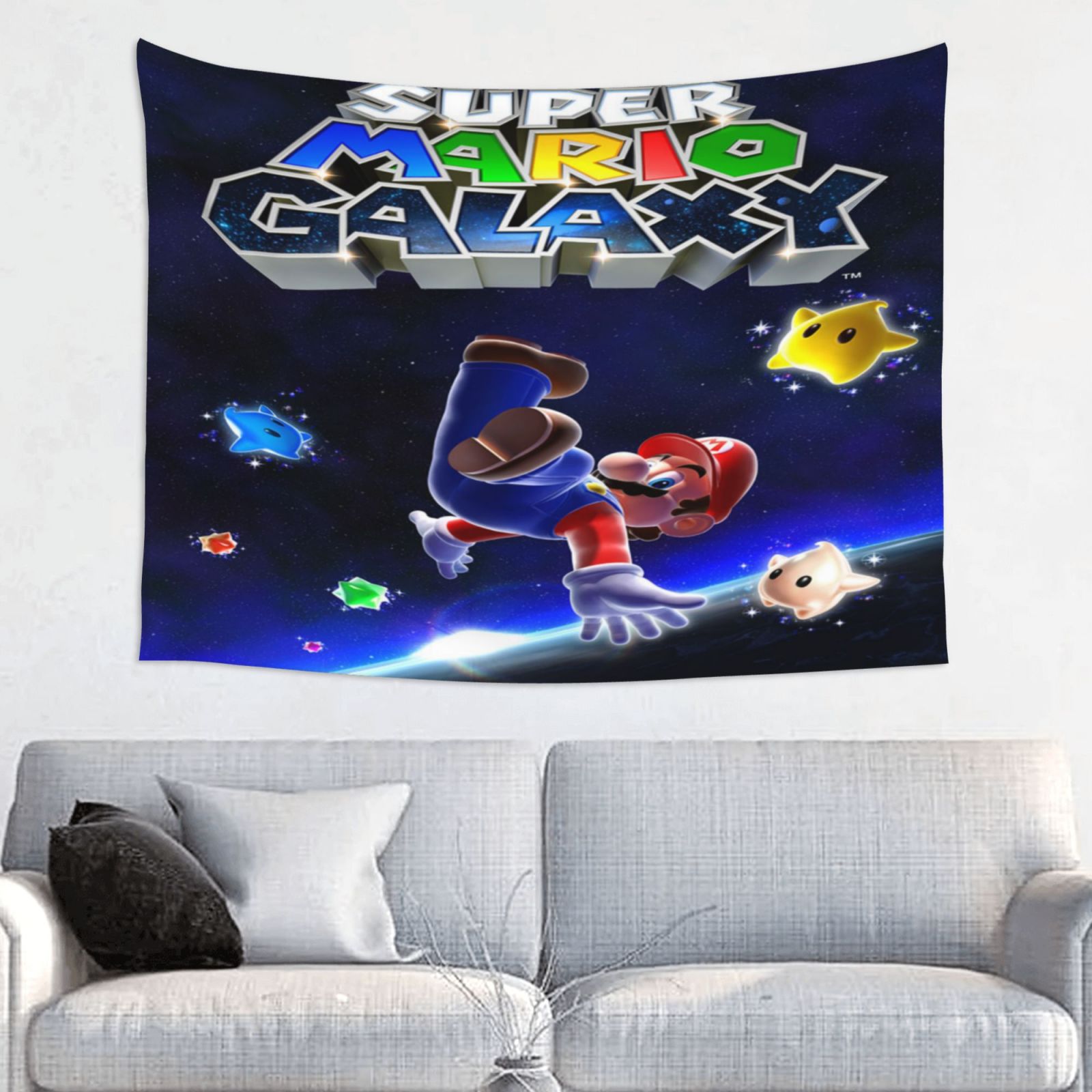Super Mario Wall Tapestry Cartoon Poster for Bedroom Aesthetics Funny ...