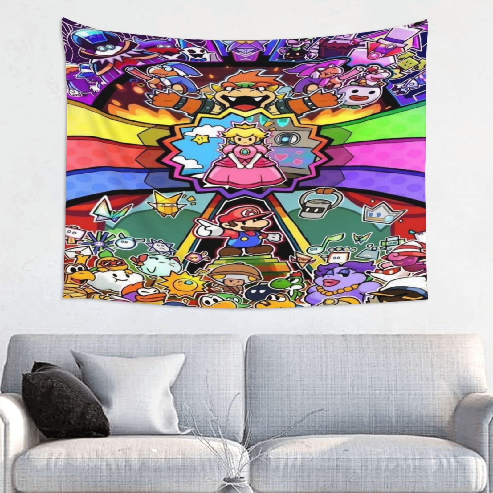 Super Mario Wall Tapestry Cartoon Poster for Bedroom Aesthetics Funny ...