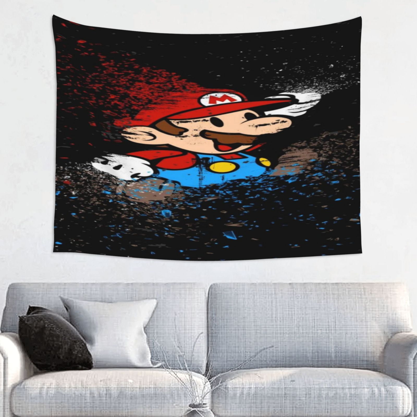 Super Mario Wall Tapestry Cartoon Poster for Bedroom Aesthetics Funny ...