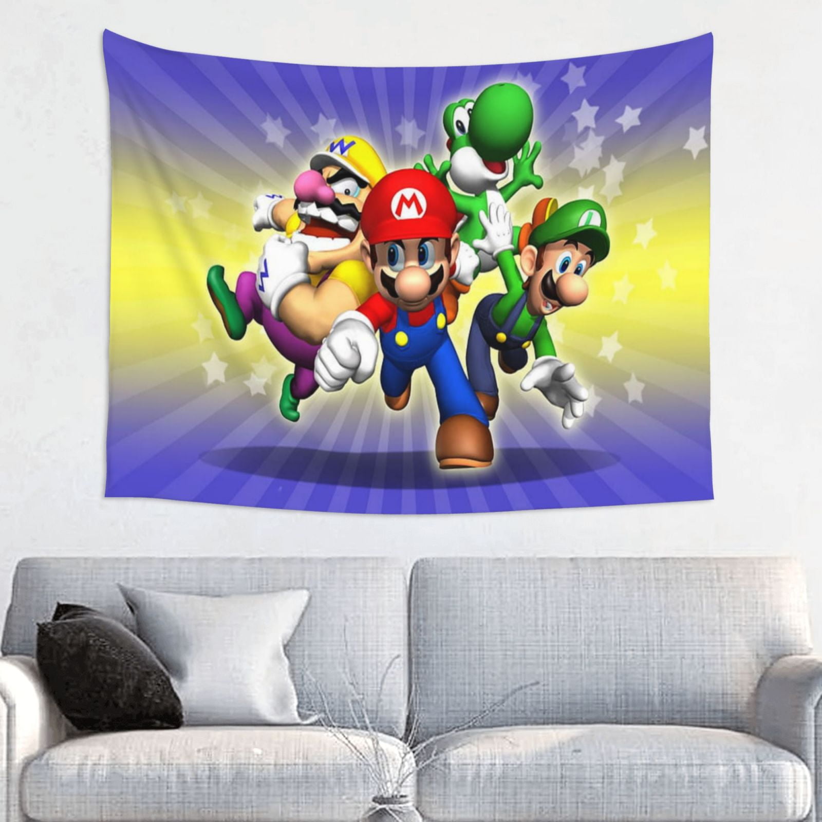 Super Mario Wall Tapestry Cartoon Poster for Bedroom Aesthetics Funny ...