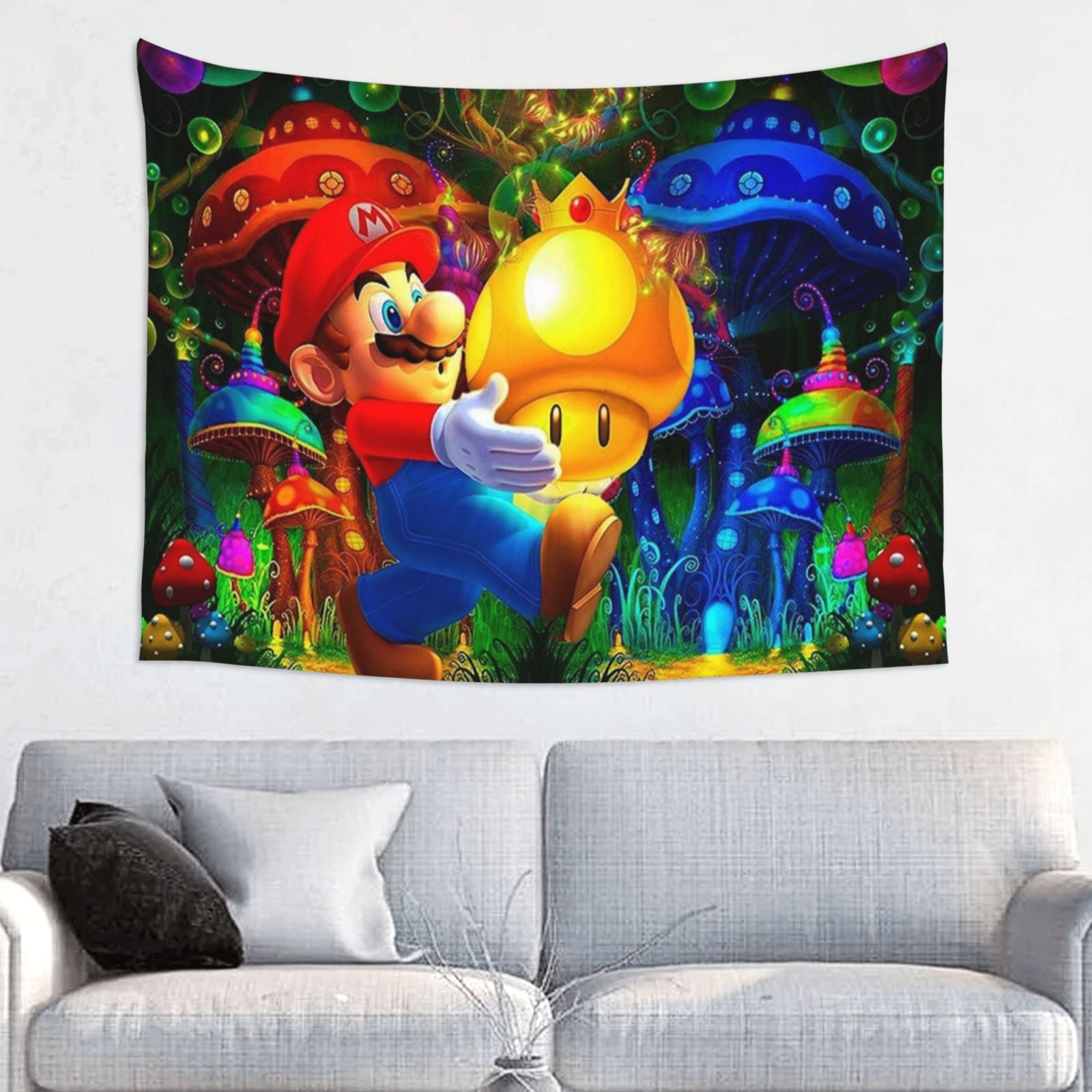 Super Mario Wall Tapestry Cartoon Poster for Bedroom Aesthetics Funny ...