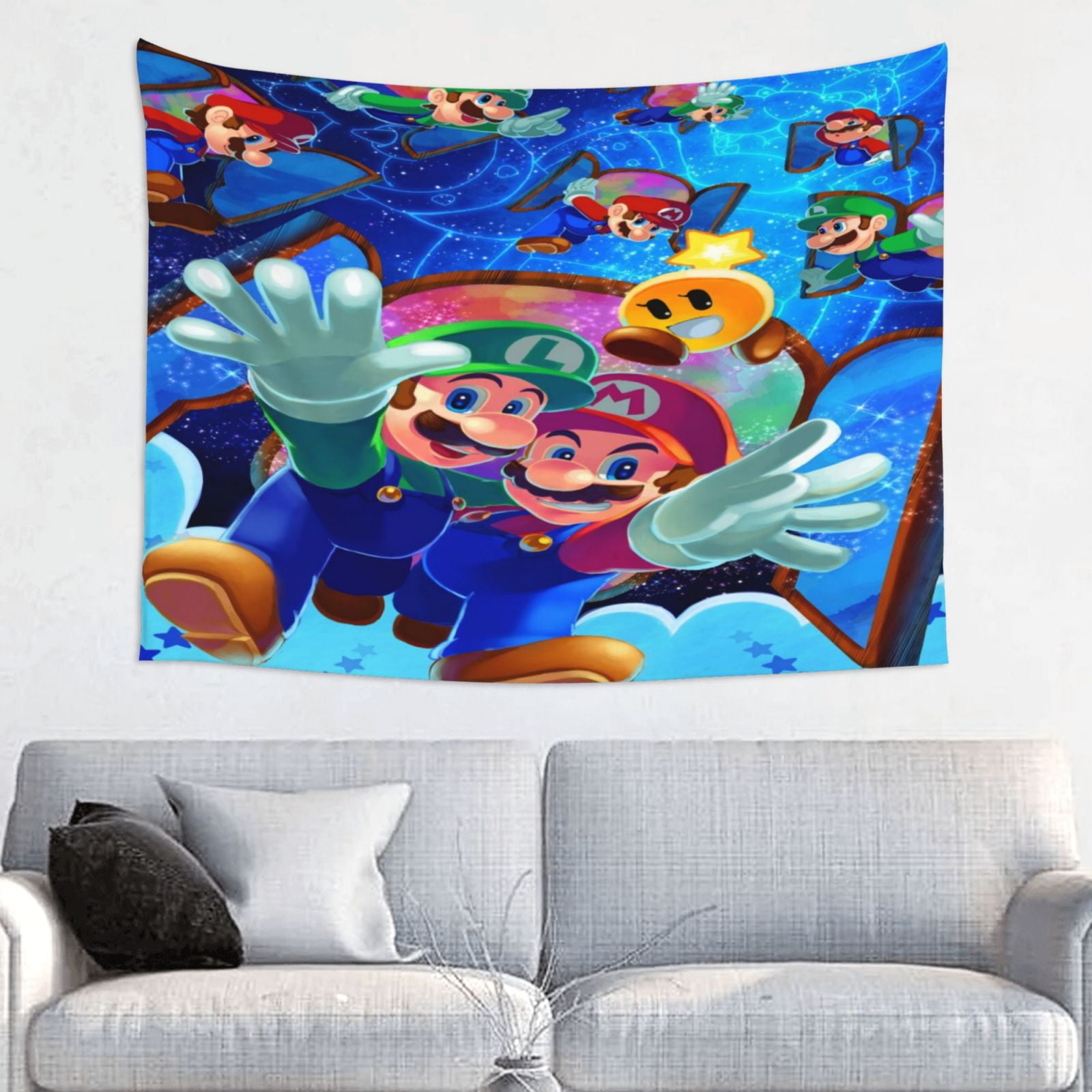 Super Mario Wall Tapestry Cartoon Poster for Bedroom Aesthetics Funny ...