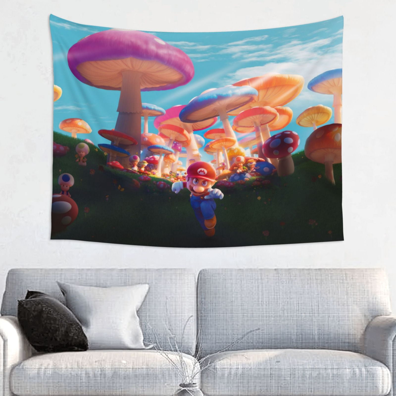 Super Mario Wall Tapestry Cartoon Poster for Bedroom Aesthetics Funny ...