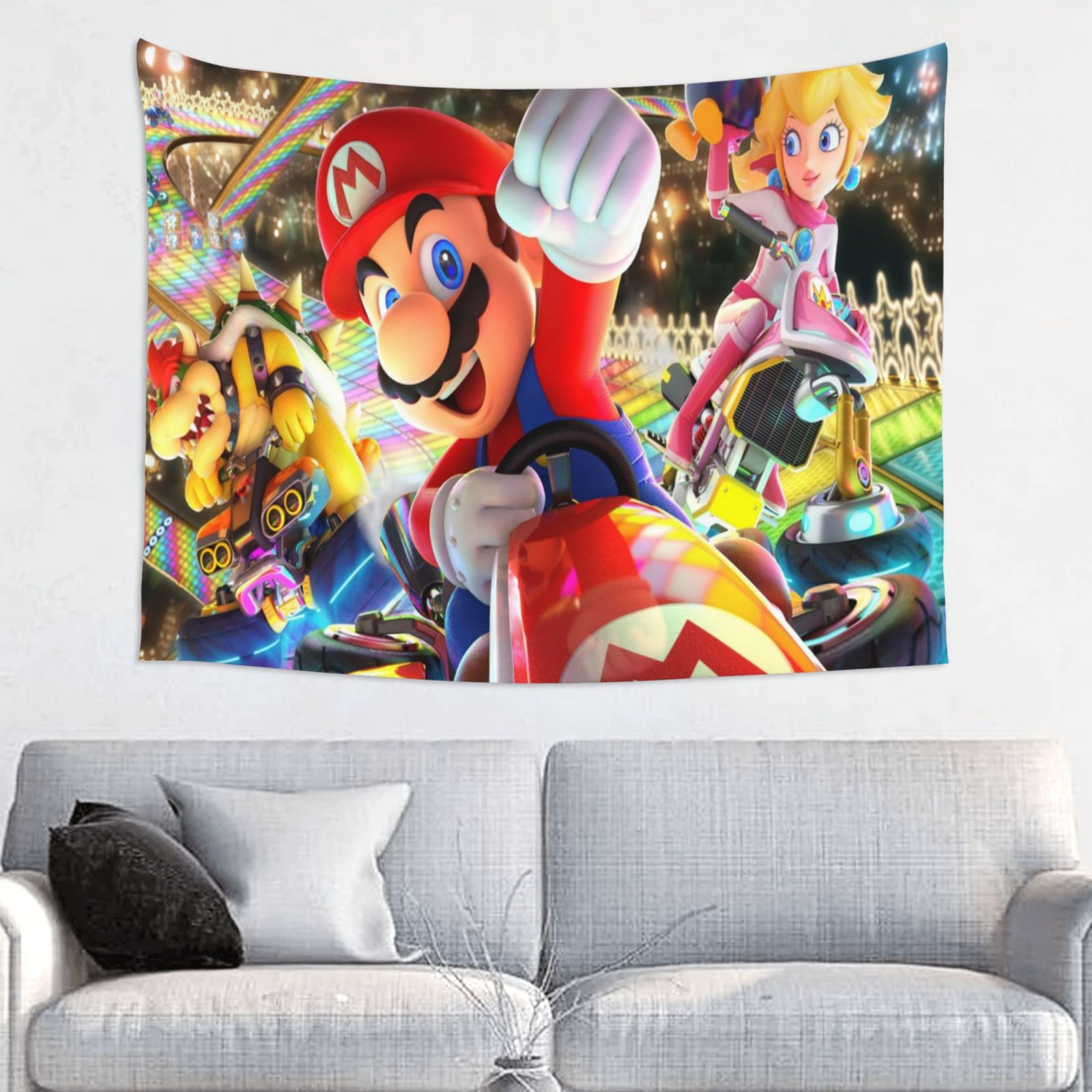 Super Mario Wall Tapestry Cartoon Poster for Bedroom Aesthetics Funny ...