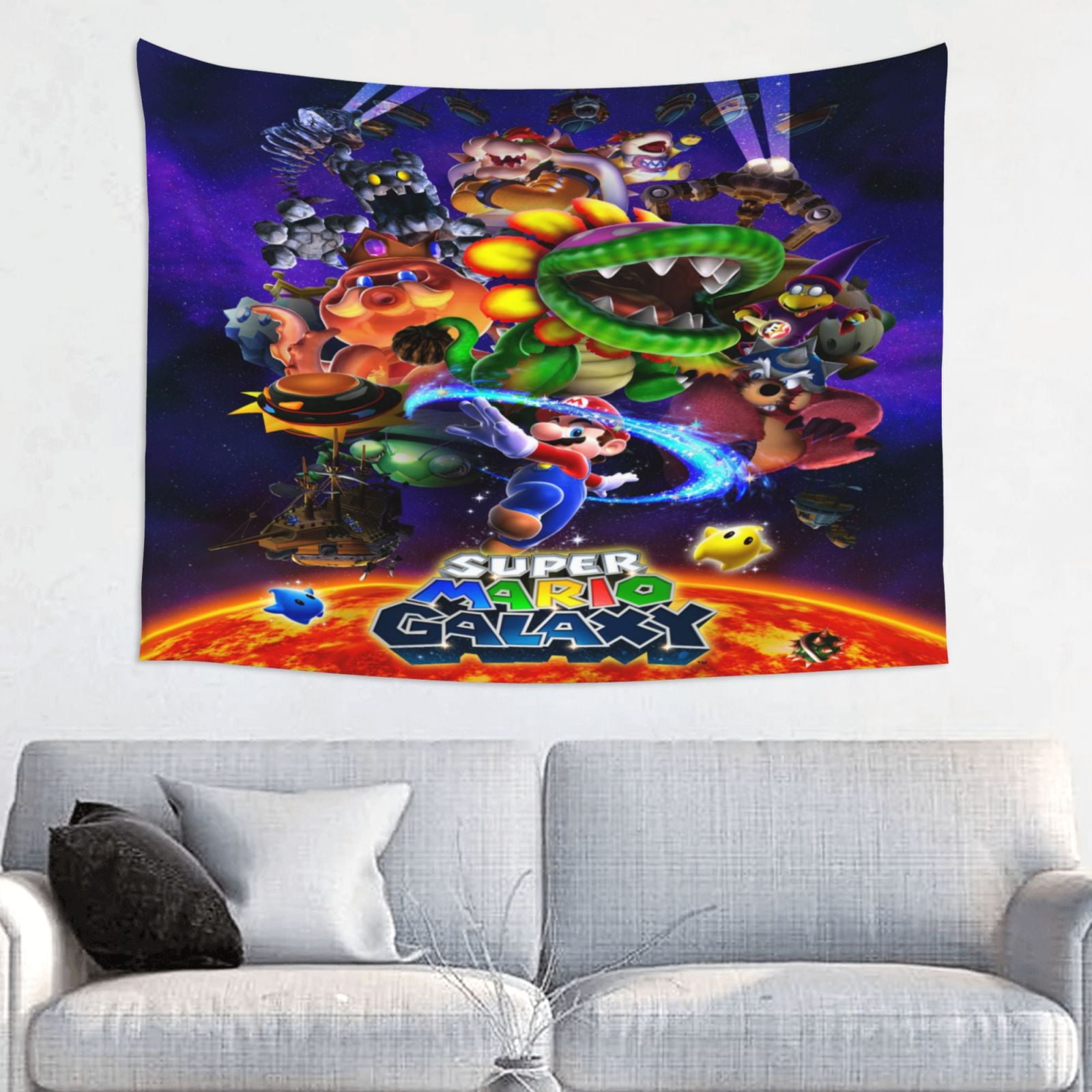 Super Mario Wall Tapestry Cartoon Poster for Bedroom Aesthetics Funny ...