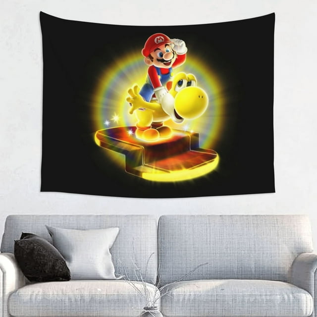 Super Mario Wall Tapestry Cartoon Poster for Bedroom Aesthetics Funny ...
