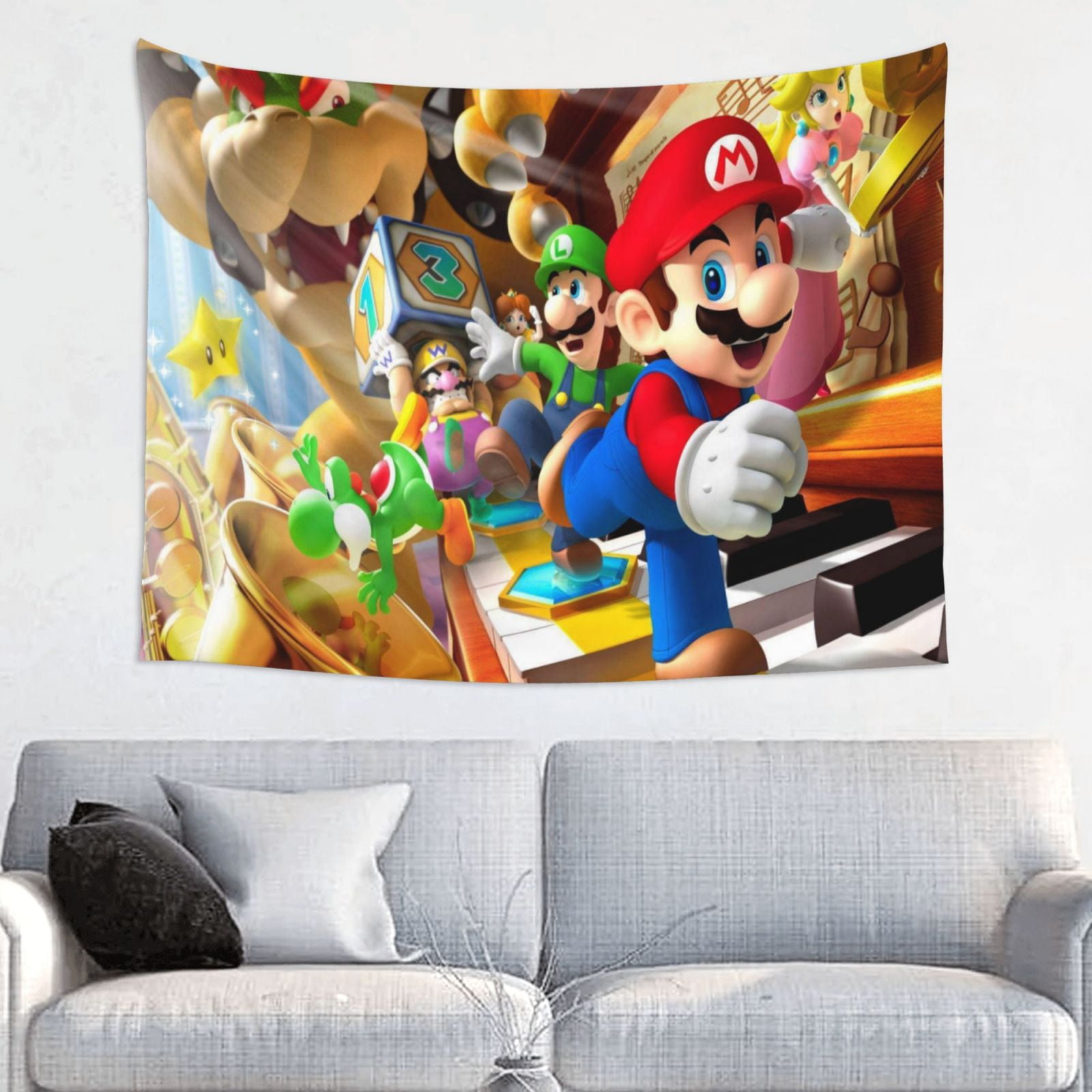 Super Mario Wall Tapestry Cartoon Poster for Bedroom Aesthetics Funny ...