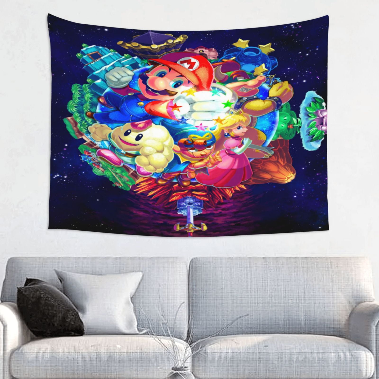 Super Mario Wall Tapestry Cartoon Poster for Bedroom Aesthetics Funny ...