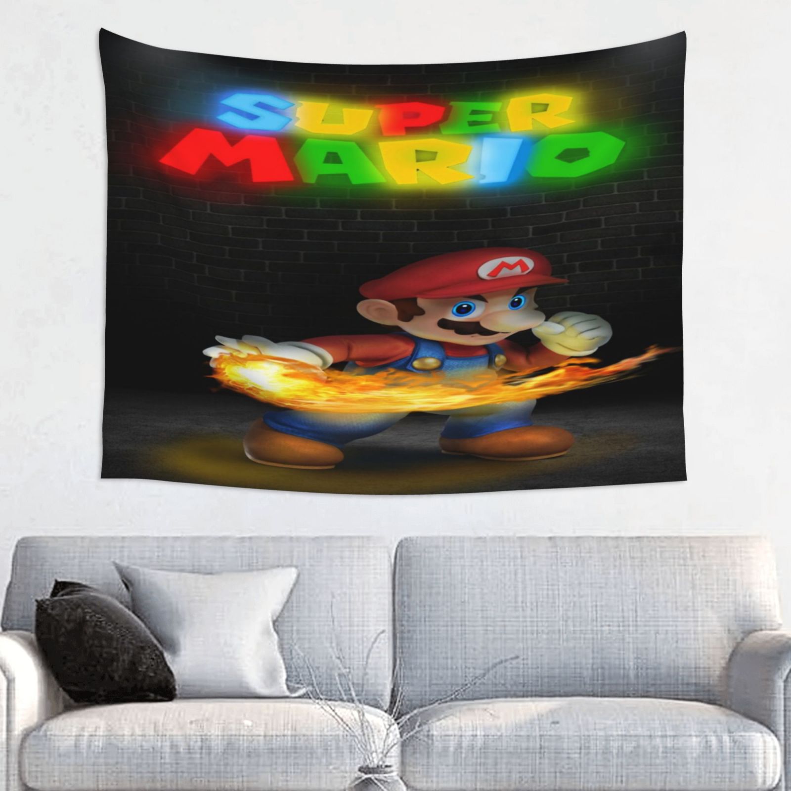 Super Mario Wall Tapestry Cartoon Poster for Bedroom Aesthetics Funny ...