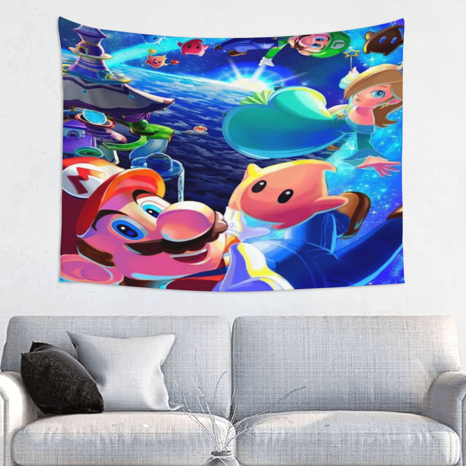 Super Mario Wall Tapestry Cartoon Poster for Bedroom Aesthetics Funny ...