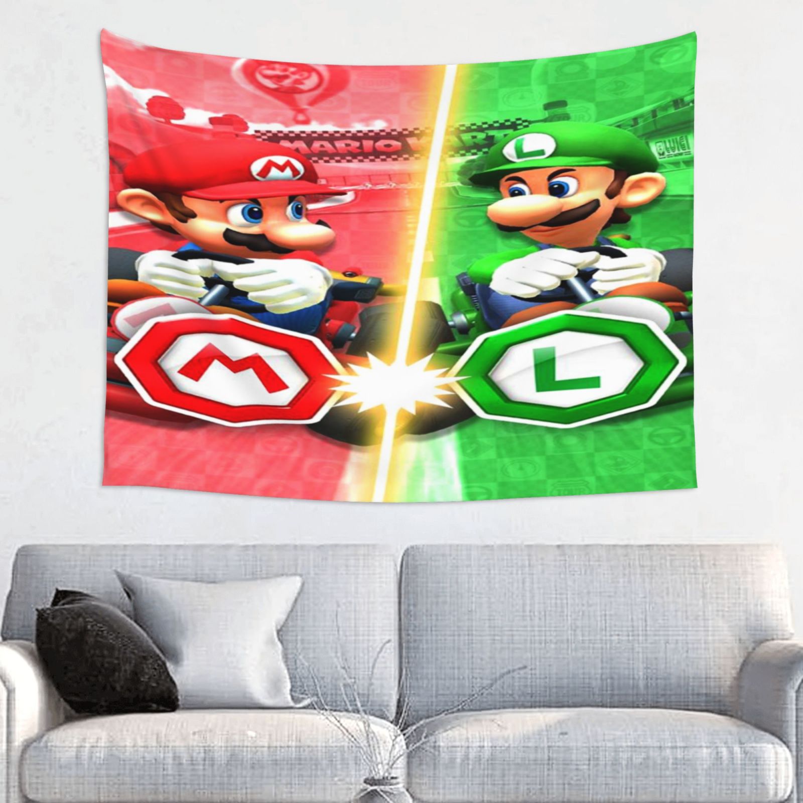 Super Mario Wall Tapestry Cartoon Poster for Bedroom Aesthetics Funny ...