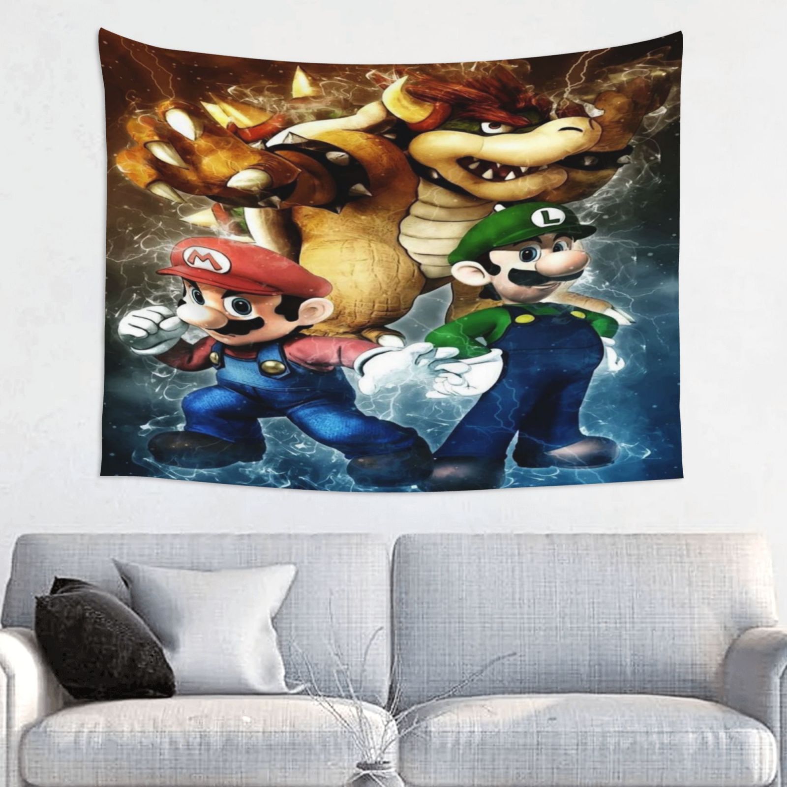 Super Mario Wall Tapestry Cartoon Poster for Bedroom Aesthetics Funny ...