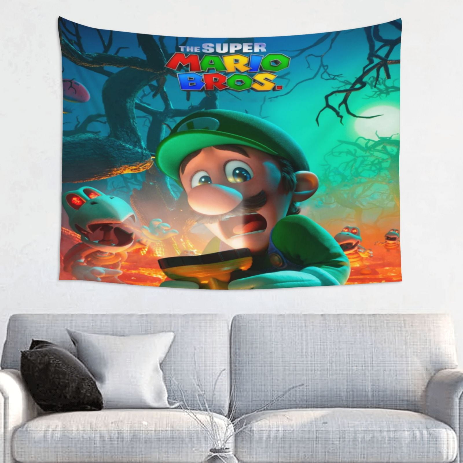 Super Mario Wall Tapestry Cartoon Poster for Bedroom Aesthetics Funny ...