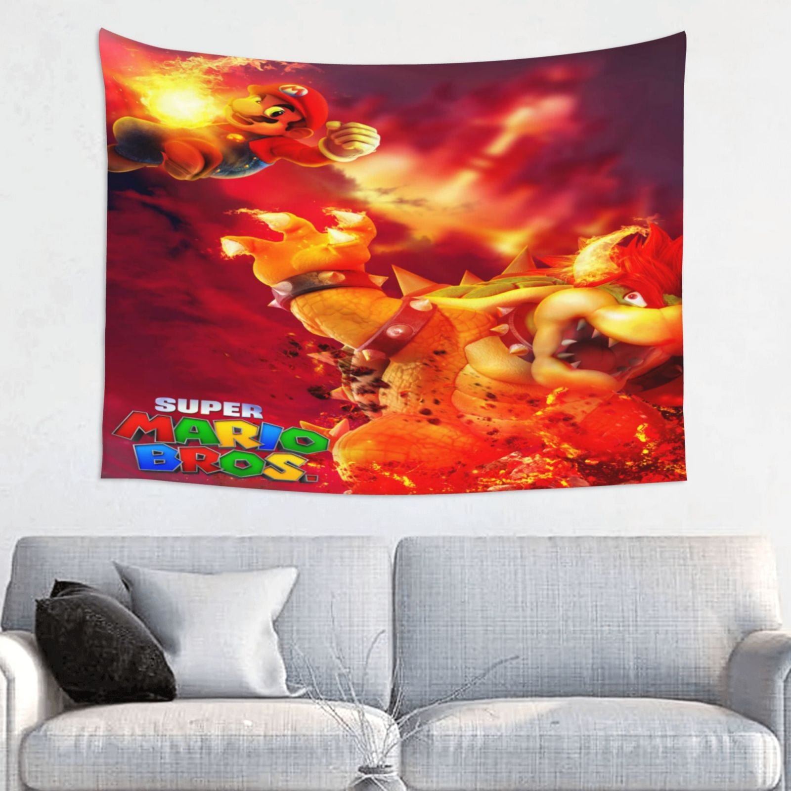 Super Mario Wall Tapestry Cartoon Poster for Bedroom Aesthetics Funny ...