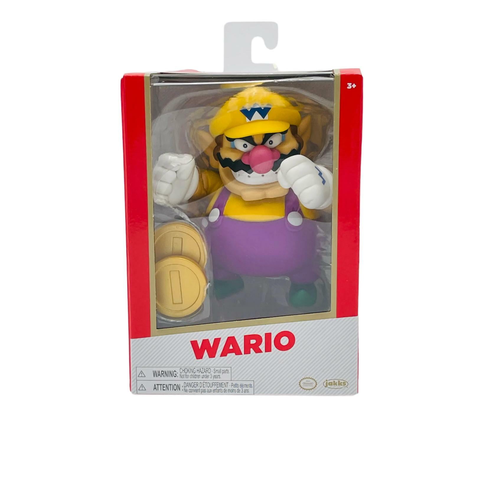 Super Mario: Wario with Coins (Jakks Gold Label) 4in Action Figure ...