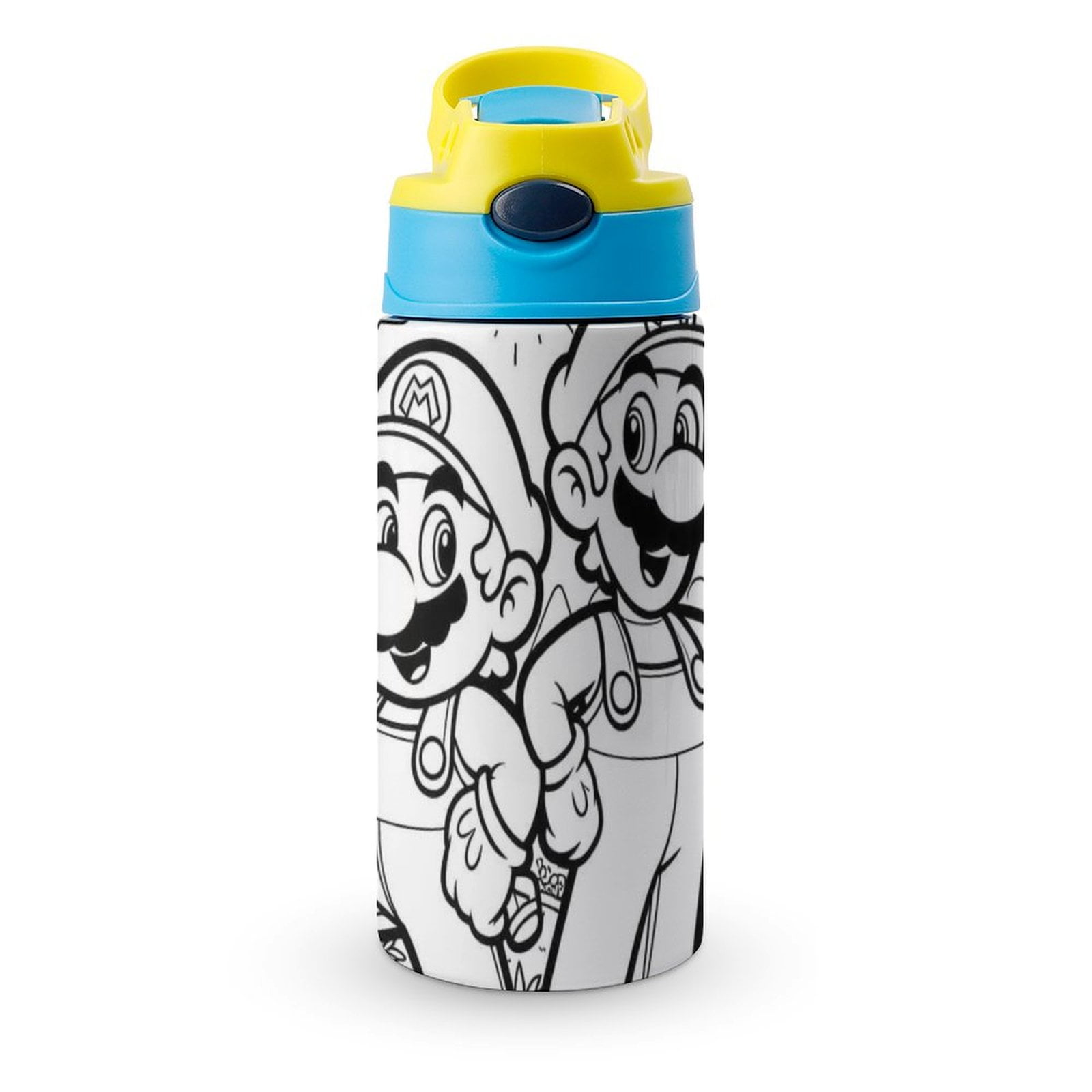 Super Mario Water Bottle, Insulated Water Cup with Pull Top Cap, 304 ...