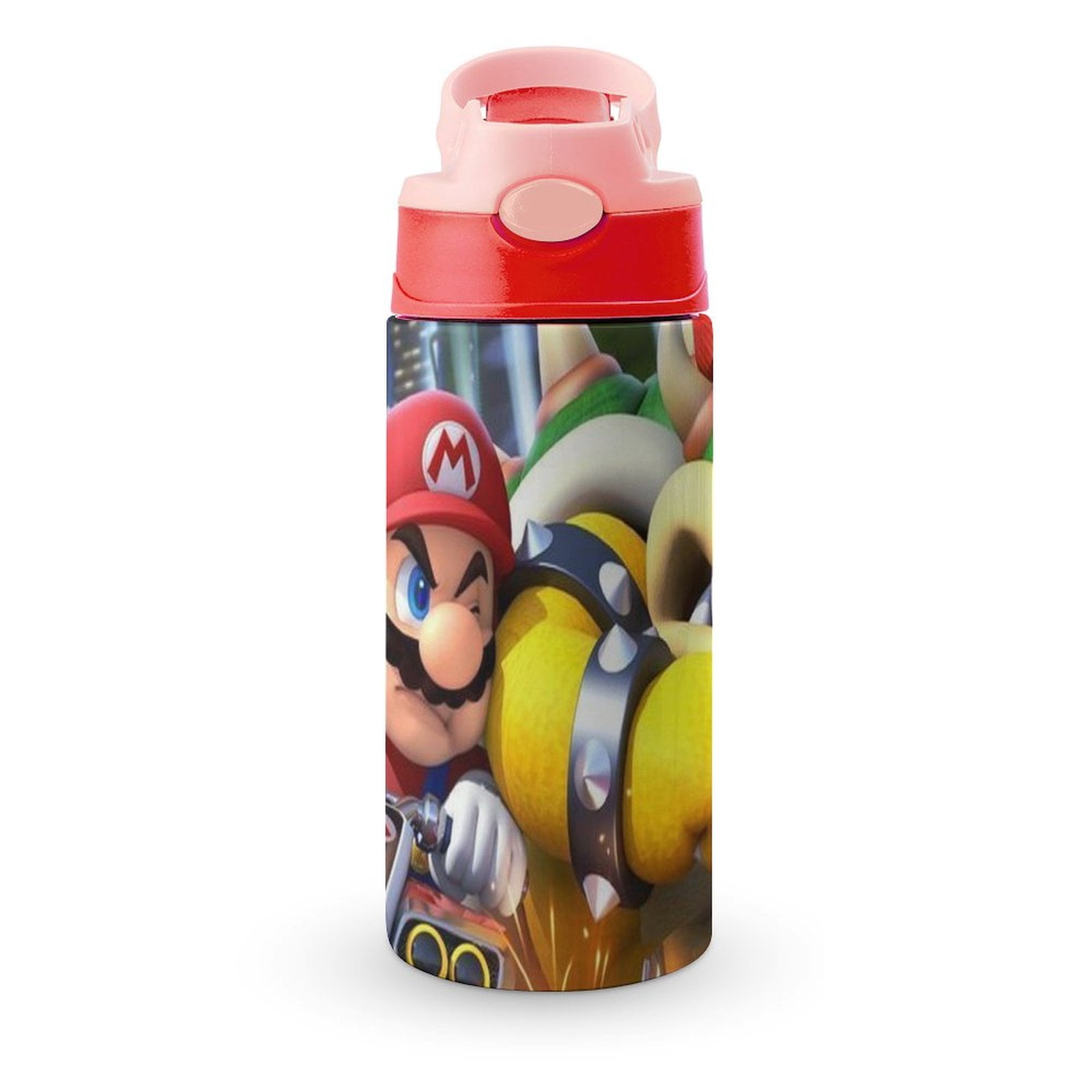Super Mario Water Bottle, Insulated Water Cup with Pull Top Cap, 304 ...