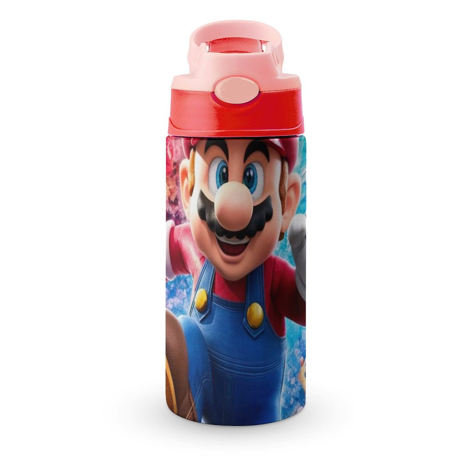 Super Mario Water Bottle, Insulated Water Cup with Pull Top Cap, 304 ...