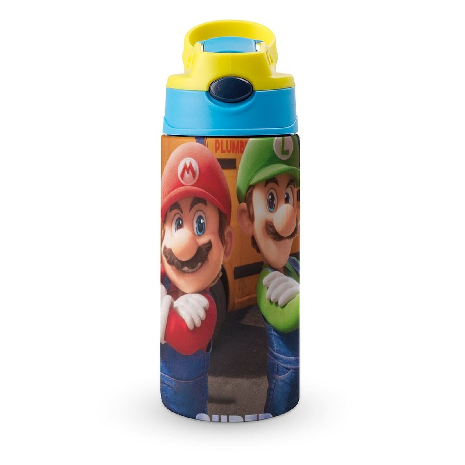 Super Mario Water Bottle, Insulated Water Cup with Pull Top Cap, 304 ...