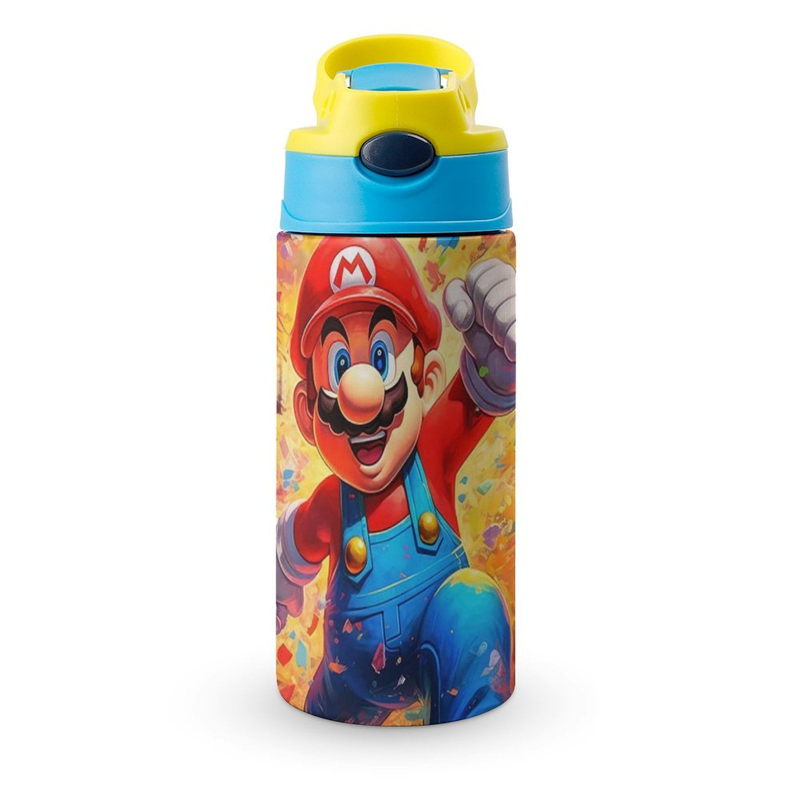 Super Mario Water Bottle, Insulated Water Cup with Pull Top Cap, 304 ...