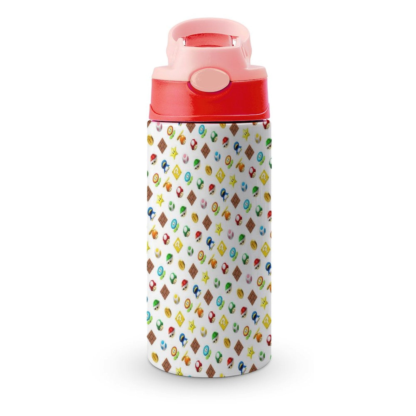 Super Mario Water Bottle, Insulated Water Cup with Pull Top Cap, 304 ...