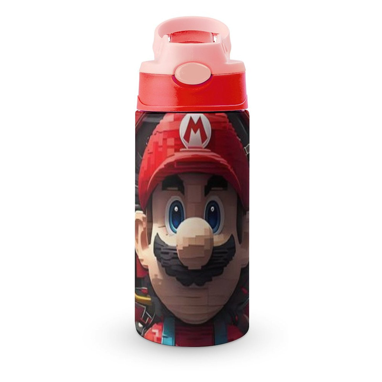 Super Mario Water Bottle, Insulated Water Cup with Pull Top Cap, 304 ...
