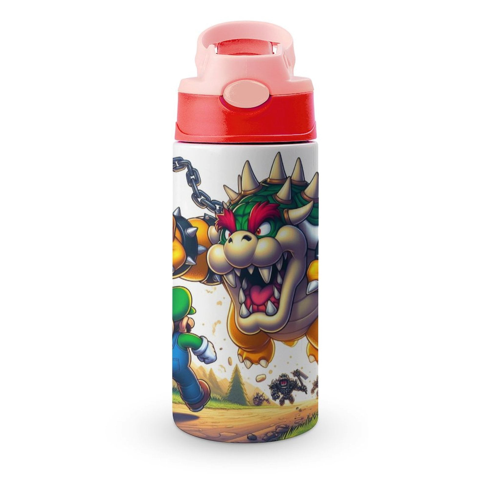 Super Mario Water Bottle, Insulated Water Cup with Pull Top Cap, 304 ...